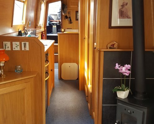 Forget Me Not, our Narrowboat on the Lancaster Canal. Book her now